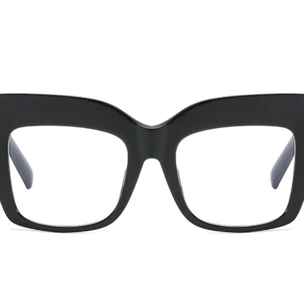 Black Square Frame Glasses - Gem